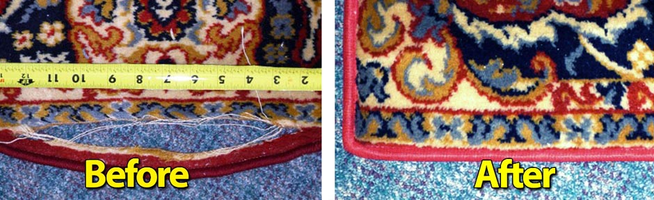 Before and After Rug Repair Examples by Luv-A-Rug